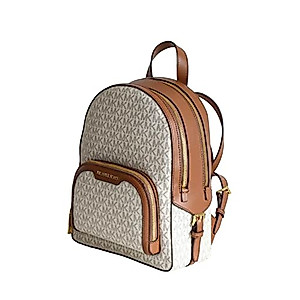 Michael Kors Abbey Jaycee Medium Backpack Vanilla Multi MK Signature