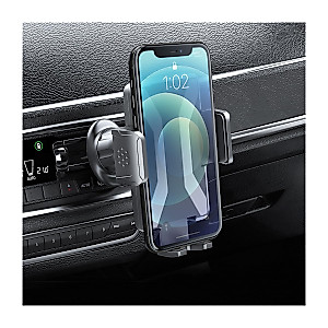 BELOMI Car Phone Mount, Car Air Vent Cellphone Holder, 360° Rotation Adjustable Mobile Phone Bracket, Hands Free Phone Cradle Compatible with iPhone 14 13 12 Pro Max Android Smartphones (Gray)