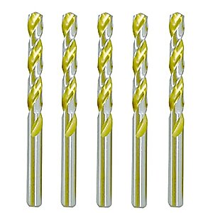 HSS Drill Bit 11/32 inch Twist Jobber Length Titanium Golden Flute Drill Steel Metal Iron-5Pcs