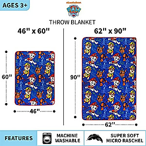 Franco Kids Bedding Super Soft Plush Throw Blanket, 46 in x 60 in, Paw Patrol