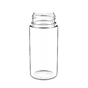 BOTTLES Chubby Gorilla - 100ML Unicorn Bottle - Clear Bottle Natural Cap - V3 (3 PACK)