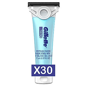 Gillette TREO Razor - Disposable Razors With Built-in Shave Gel, Great for Caregivers (Pack of 30)