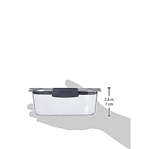 Sistema Food Storage Container, 920 ml, Clear with Grey Clips and Seal