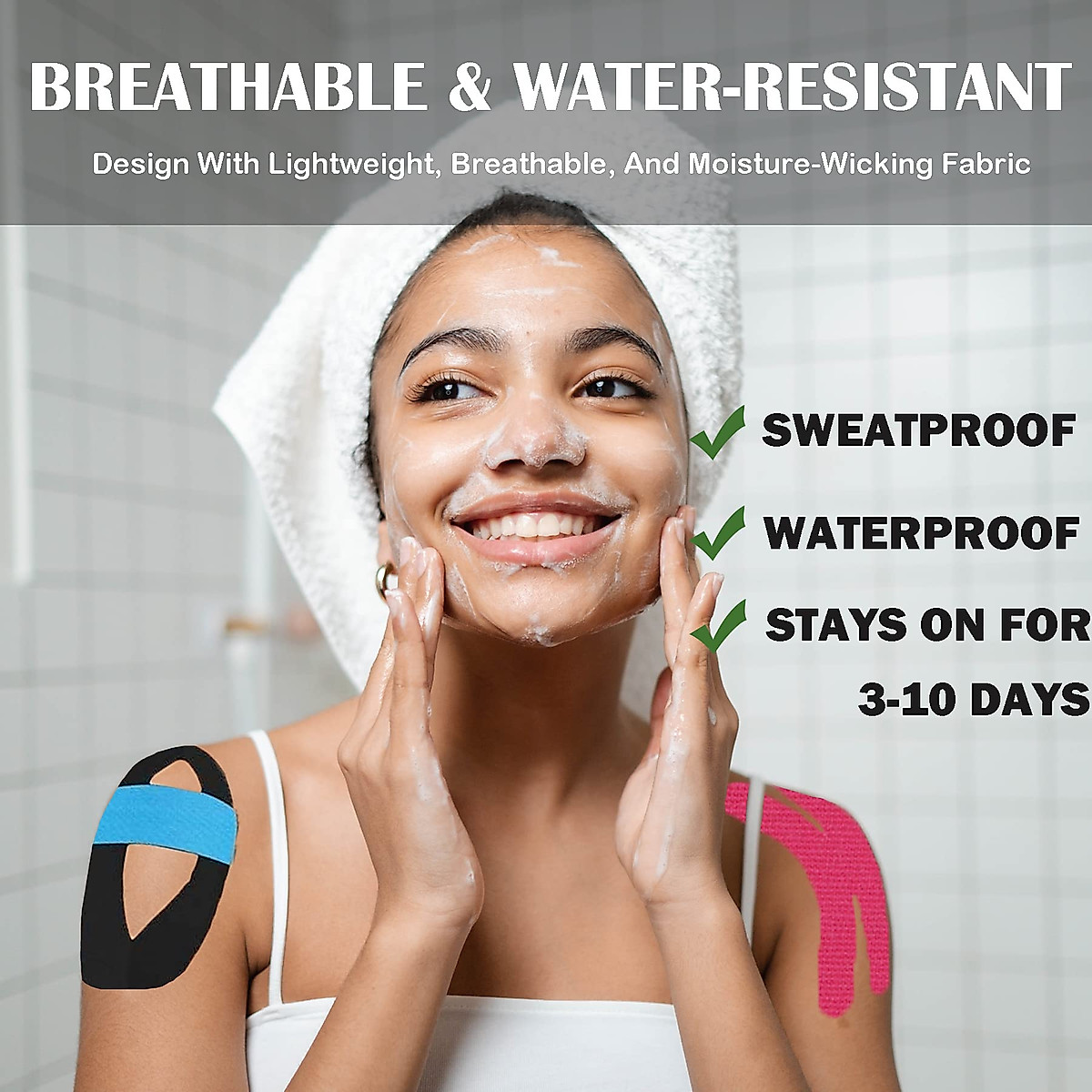 Scientific Cotton Rayon Fiber Kinesiology Tape, 16' Length x 2" Width,Latex-Free Athletic Tape Designed to Boost Athletic Performance, Reduce Muscle Pain, Ease Inflammation (Nude)