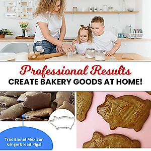 Foose Marranitos Pig Cookie Cutter 5 Inch –Tin Plated Steel Cookie Cutters – Marranitos Pig Cookie Mold