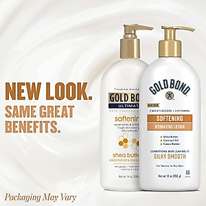 Gold Bond Softening Hydrating Lotion, With Shea Butter for Rough & Dry Skin, 14 oz.