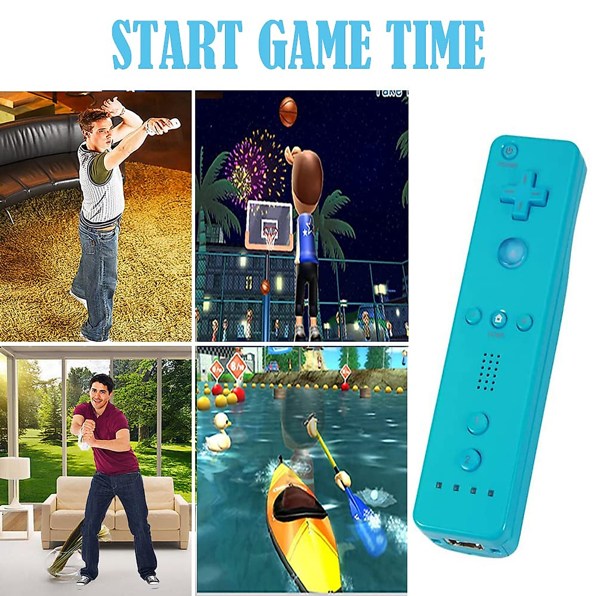 Wii Remote Controller, 2 Packs Upgrade Wii Wireless Controller Compatible with Wii Wii U Console(Pink and Blue)