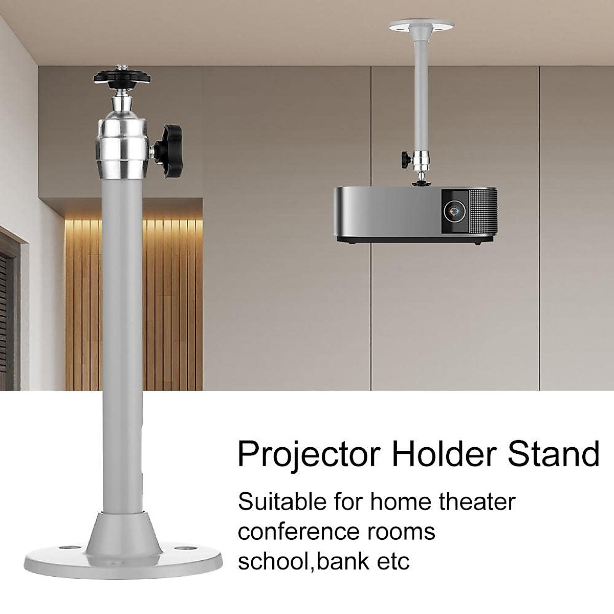 HomeSoGood 360° Universal Wall Ceiling Mount Bracket, Mini DLP LCD Video Projector Holder Stand