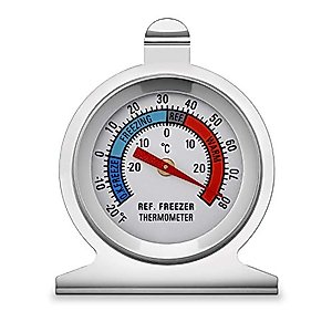 KT THERMO Dial Refrigerator Thermometer with Instant Read,2-Inch Stainless Steel Freezer Thermometer …