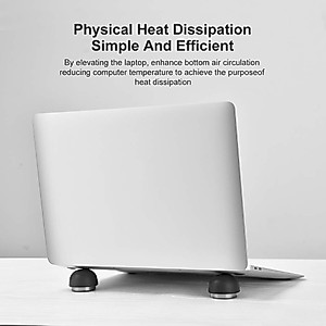 Portable Laptop Cooling Pad, nediea Ergonomic Laptop Stand Small Invisible Cooler Ball Magnetic Foot Heat for MacBook Pro/Air, Lenovo,12-17 Inches Tablet&Laptop (Black)