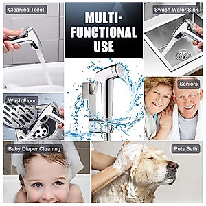 REWEE Handheld Bidet Sprayer for Toilet, Cloth Diaper Sprayer, Portable Toilet, Shattaf with Bidet Hose