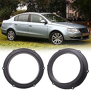 ihreesy Car Speaker Spacer Adapter,6.5 inch Car Stereo Door Speaker Adapter Mounting ABS Car Speaker Spacers Adapter for Car Loudspeakers Fit forPASSATB7, Phaeton&Shak&CC