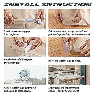 Cat Window Perch, Cat Window Hammock, Window Perch for Cats Inside Up to 50lbs