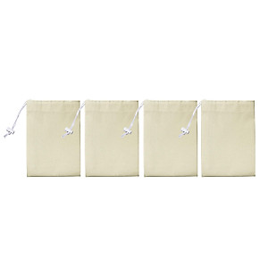 Urban Villa - 4 Pack Extra Large Canvas Heavy Duty Laundry Bags Natural Cotton -Multi Use- Size -71X91 CMS