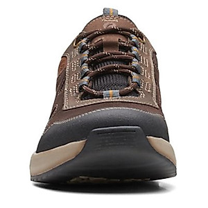 Clarks Men's Wellman Trail AP Oxford, Dark Brown Combi Waterproof, 9.5 Wide