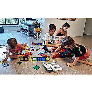 Magnetic Tiles, Toy for 3 4 5 6 Year Old Boys Girls Kids & Toddlers, Magnetic Blocks Building Set, Magnetic Tiles for Kids, STEM Educational Building Toy, Magnet Tiles Toy, Best Gift for 3-8 Year Olds