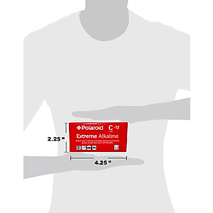 Polaroid Extreme C Cell Size Alkaline Batteries 1.5V LR14 (12-Pack)