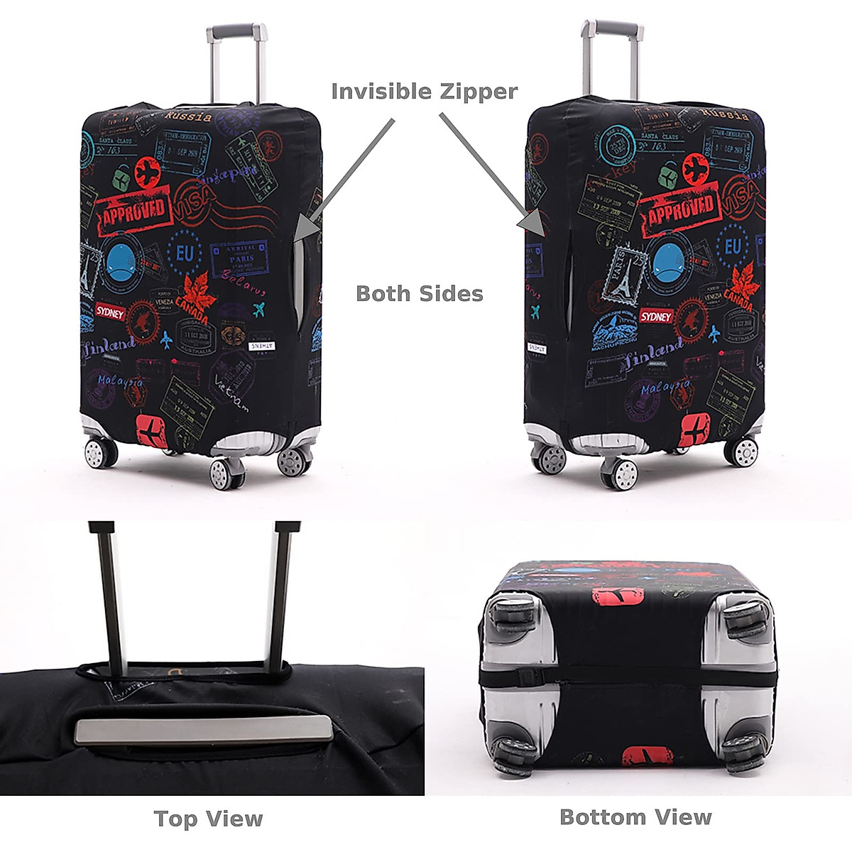 TRAVELKIN Luggage Cover Washable Suitcase Cover Protector Anti-scratch Suitcase cover Fits 18-32 Inch Luggage (S)