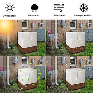 Bekith Air Conditioner Cover for Outside Units, Durable AC Cover for Outdoor Central Unit Square Fits up to 30 x 30 x 36 Inches