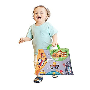 Car Toys for 1 Year Old Boy, Soft Baby Toys Set, Pull Back Car Vehicle Set Birthday Gifts Toys for Baby Toddlers Age 1 Year Old (7 Sets)