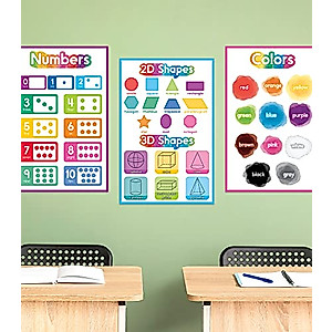 Carson Dellosa 16-Piece 11” x 17” Classroom Posters, Preschool Classroom Decorations, Kindergarten Educational Posters, 1st Grade Classroom Wall Decor, Learning Posters Bundle
