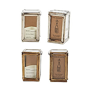 Mud Pie 48600145S Wine Cork Display Box, 2.25" x 1.25", Silver