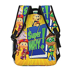 CONPELSON Backpacks Super Anime Why! Adjustable Laptop Backpack Double Shoulder Bag for Women Men Climbing Shopping Work