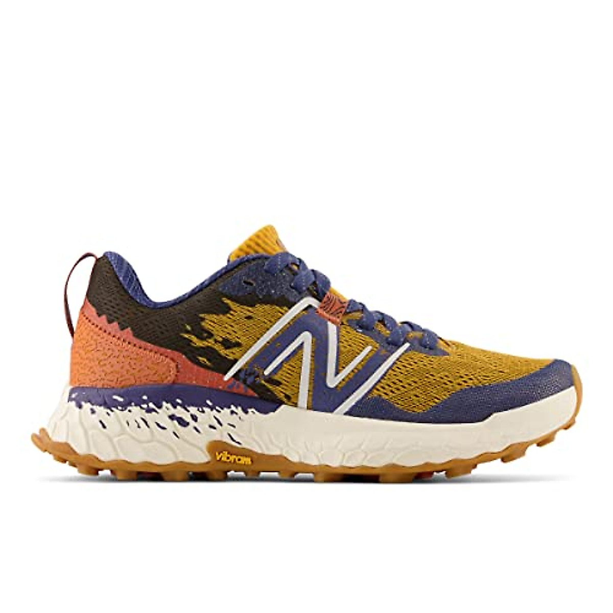 New Balance Women's Fresh Foam X Hierro V7 Trail Running Shoe, Golden Hour/Moon Shadow/Red Clay, 9 Wide