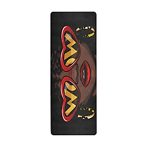 ALAZA Afro American Woman in Shock Non Slip Yoga Mat, Exercise & Fitness Mat for Yoga, and Pilates, Workouts