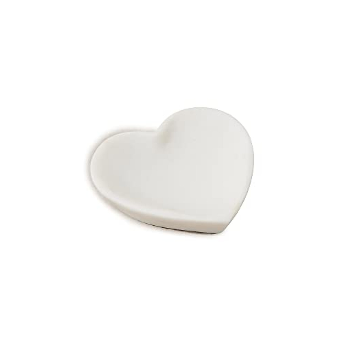 The Little Market Women's Marble Heart Dish, White Marble, One Size