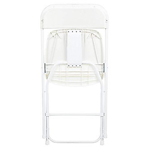 Flash Furniture Hercules™ Series Plastic Folding Chair - White - 2 Pack 650LB Weight Capacity Comfortable Event Chair-Lightweight Folding Chair