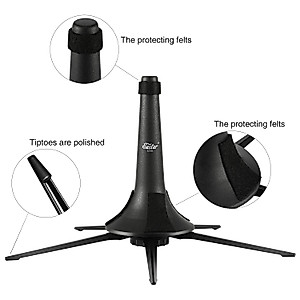 Eastar Trumpet Stand Portable Trumpet Holder Foldable Metal 5 Leg Stand for Brass Instruments EST-001