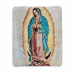 Donnapink Virgin Mary Our Lady of Guadalupe Mother of God 50"x60" Print Super Soft Blanket Warm Polyester Microfiber Bed Blanket Lightweight Sofa Couch Plush Throw Blanket