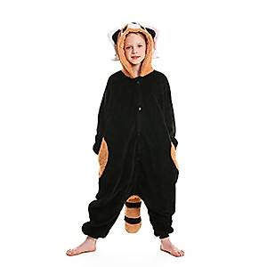 CuteOn Raccoon Onesie for Girls Boys Animal Costume Halloween Christmas for Height 130cm