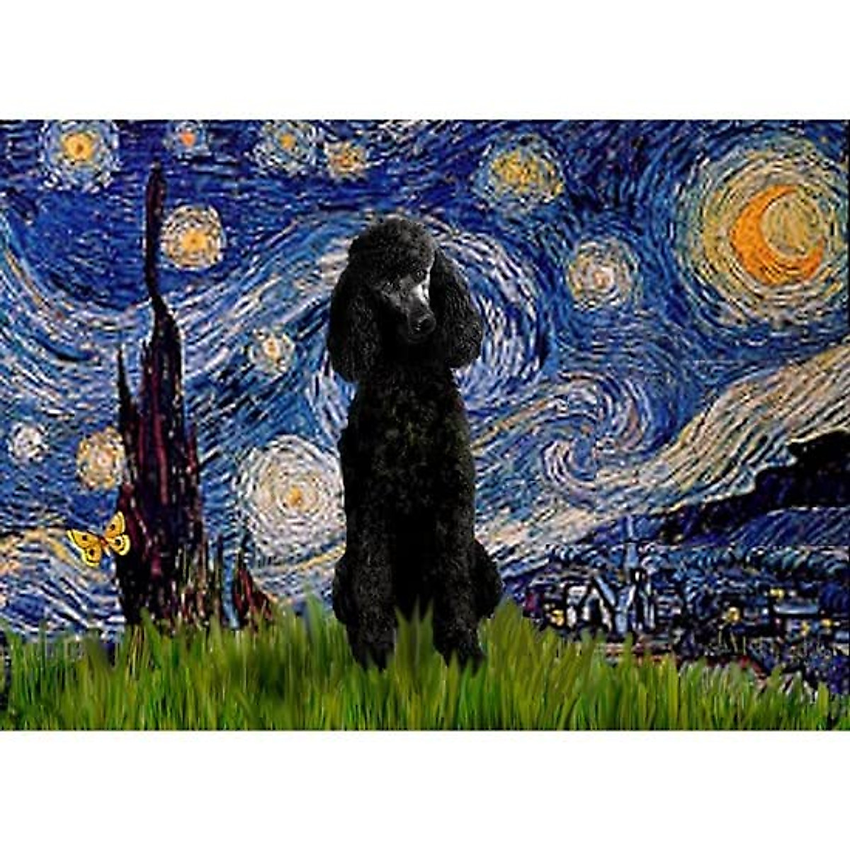 CafePress Starry Night Black Poodle Mug Ceramic Coffee Mug, Tea Cup 11 oz