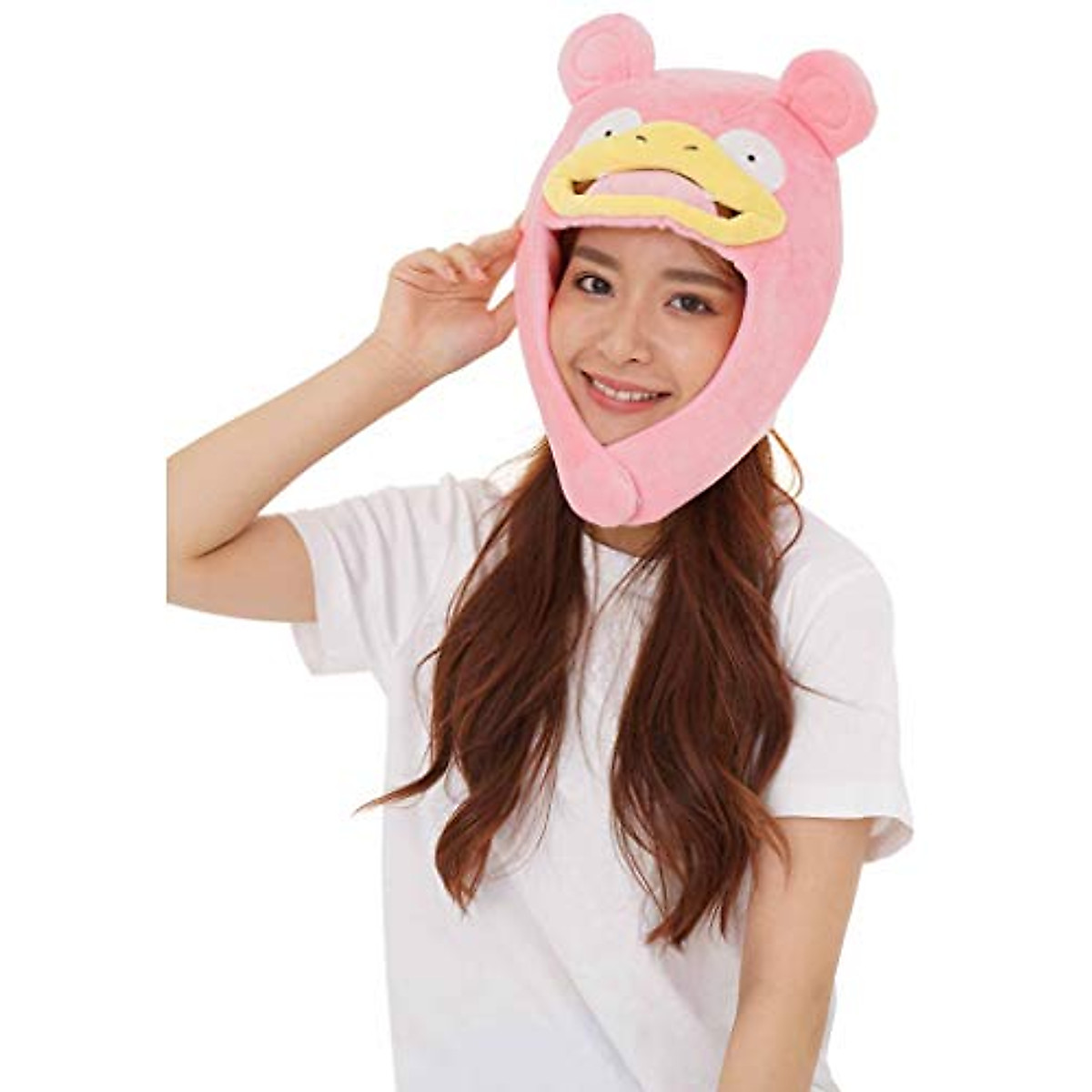 SAZAC Kigurumi Hat - Pokemon - Slowpoke - Cozy Costume Beanie Cap - Adult Size