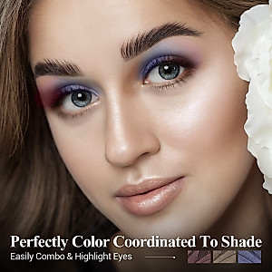 LUXAZA 3PCS Cream Eyeshadow Stick Sets,Neutral Metallic Makeup Pencil For Eyes,Eye Brightener Stick Highlighter Makeup,Waterproof & Long Lasting Eye Shadow Stick And Eyeliner Pen Set