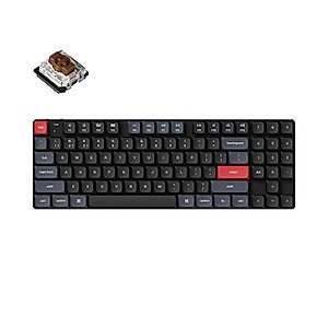 Keychron K13 Pro Ultra-Slim Wireless QMK/VIA Custom Mechanical Keyboard, Programmable Macro 80% Layout White Backlit Low Profile Gateron Brown Switch Bluetooth/USB Wired for Mac Windows Linux