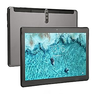 10.1 inch Android 12 Tablet, Dual SIM Dual Standby Talkable Tablet, 4GB RAM and 64GB ROM 2560x1600 Resolution, 5800mAh Battery Capacity, Gray