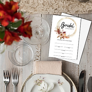 Pampas Grass Bridal Shower Invitations with Envelopes, 25 Pcs Boho Tropical Desert Blank Fill-in Invites for Wedding Reception, Engagement Party, Bachelorette Party(15)