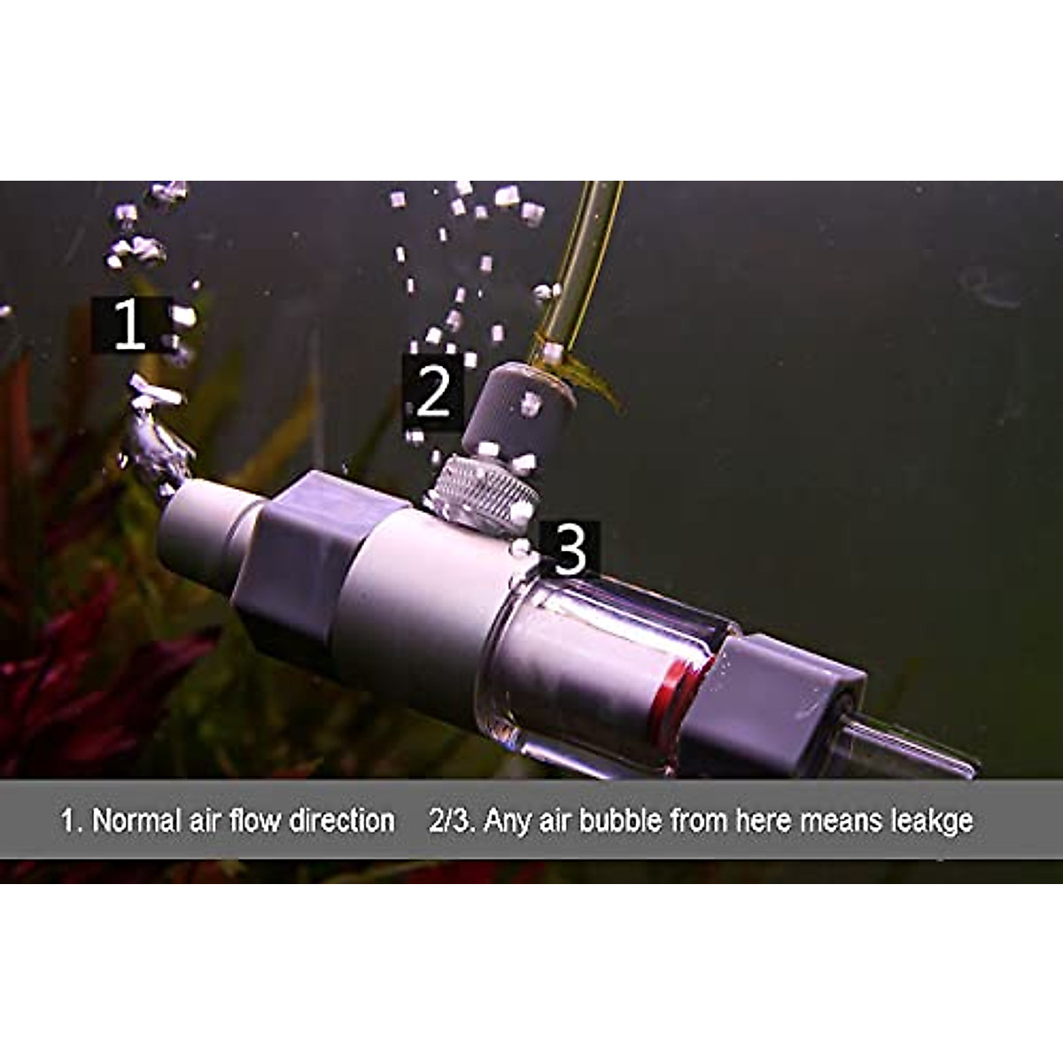 QANVEE Inline CO2 Atomizer Diffuser Aquarium Planted Tanks Aquascape (M2 (16/22MM))