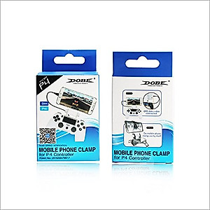 Dobe Mobile Smart Phone Clip Mount Holder White for Sony PlayStation 4 Dualshock 4 Controller