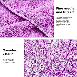 Hair Drying Towel Wrap, Coral Fleece Dry Hair Cap for Women and Men, Fast Drying Hair Turban Soft, No Frizz Hair Wrap Towels for Women Wet Hair, Curly, Longer, Thicker Hair