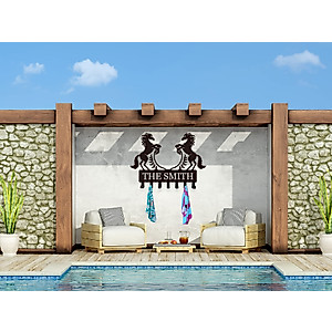 Personalized Key Holder Decorative,Personalized Name Key Rack,Horse Key Holder for Wall, Wall Mounted Key Hooks