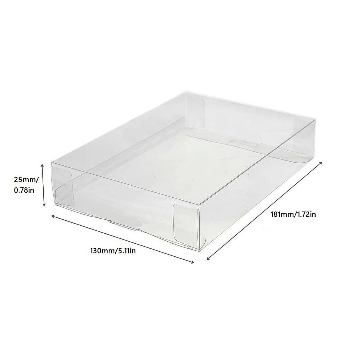 CHILDMORY 10Pcs Clear Box Case Sleeve CIB Protector for NES Games Cartridge Box