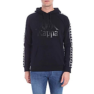 Kappa Mens 222 Banda Hurtado Long Sleeve Pullover Hoodie Top - XL Black