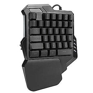 G30 One Handed Gaming Keyboard , Professional LED Backlit Keyboard , Compact 35 Keys Half Keyboard Gaming Keypad for win2000 ,XP ,Me ,Vista7 ,8 ,OS X Black