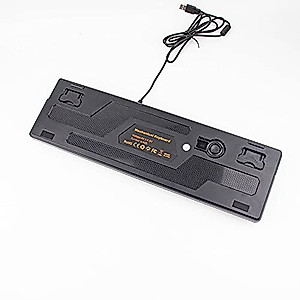 Gaming Keyboard with Customizable RGB Backlight, Tactile & Clicky Blue Switches, 104-Key Anti-Ghosting Wired Keyboard with Surround Lighting, Steel Body for PC and Laptop