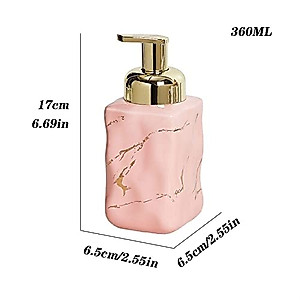 Soap Dispenser 360ML Foam Press Bottle Facial Wash Mousse Bubble Bottle Bathroom Shampoo Separate Bottle Soap Bottle (Color : Gray)