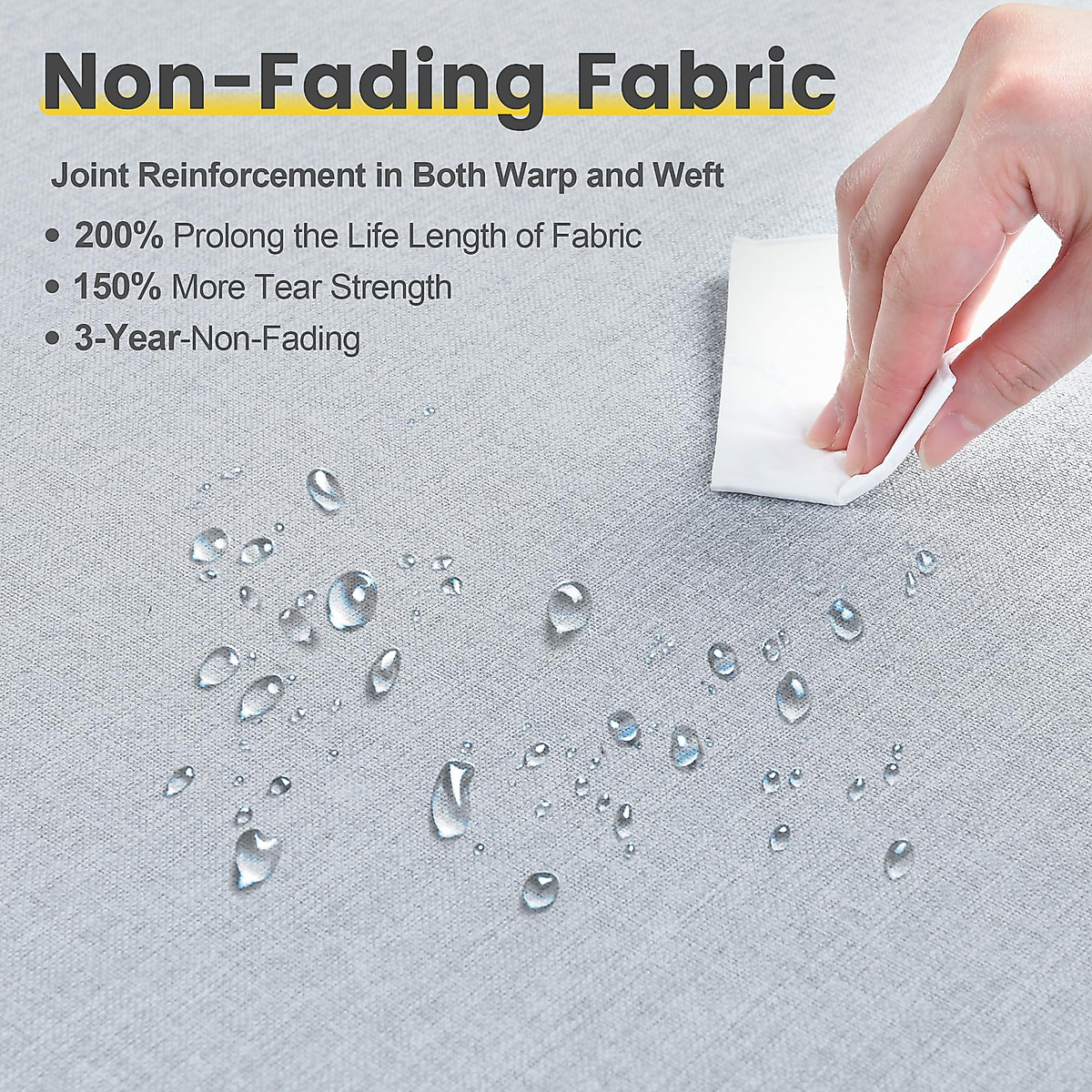 CAODOC 3-Piece Swivel Rocking Rattan Chair Outdoor, Patio Bistro Furniture Conversation Set, Cushioned Wicker Chair with Glass Coffee Table